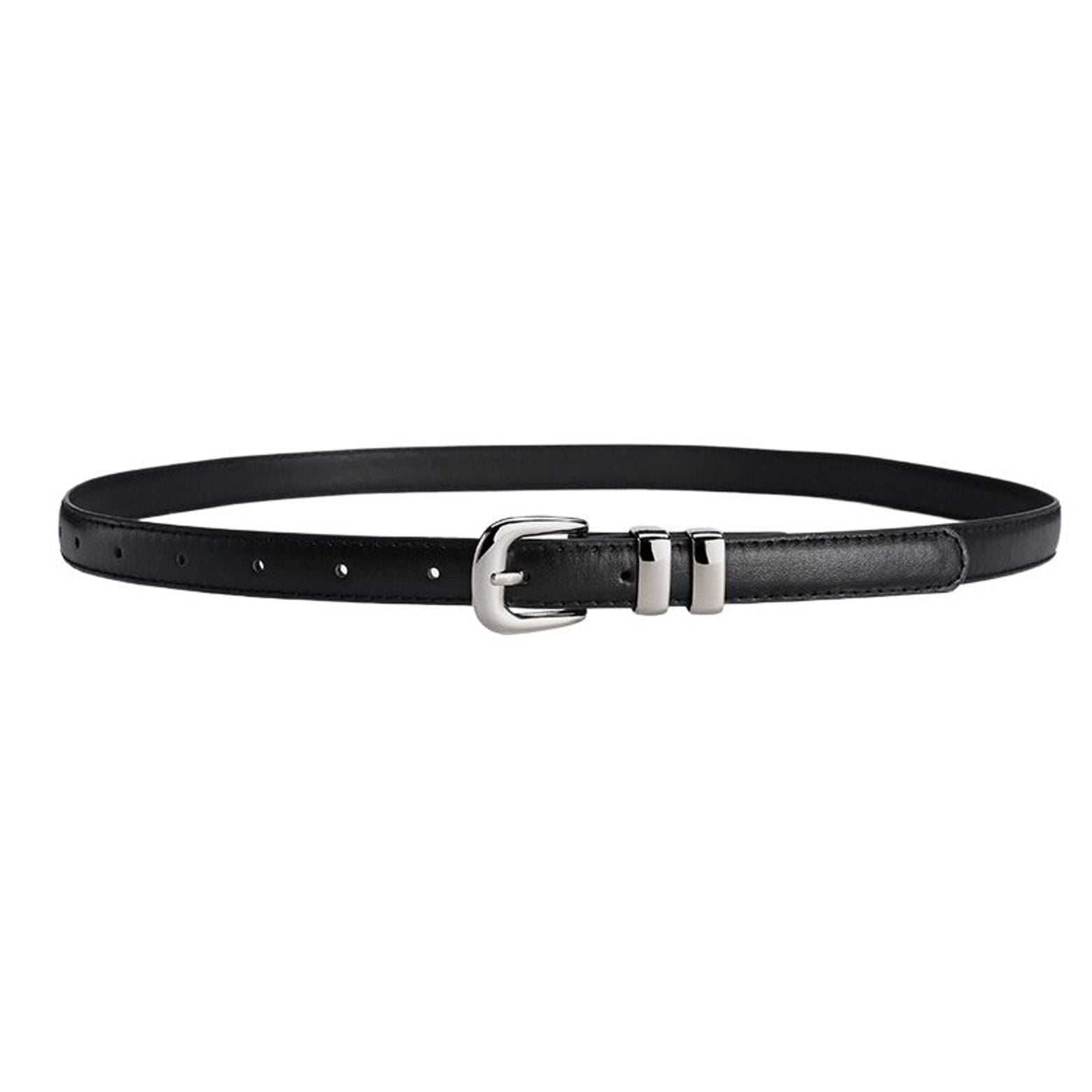 Previn Women's Skinny Belt For Dress Metal Casual Faux Leather D Ring ...