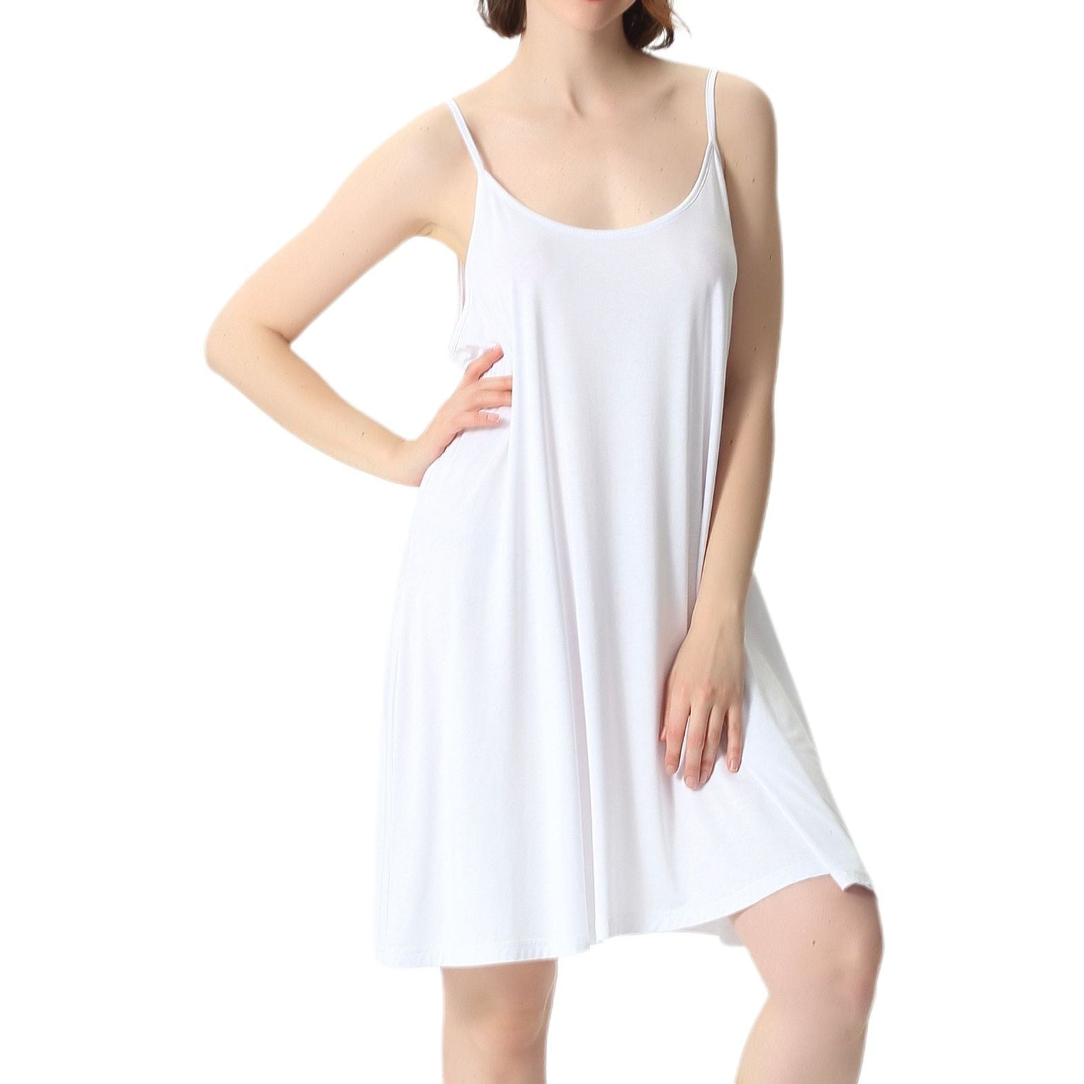 Previn Women's Sleeveless Nightgown Plus Night Gown Soft Rayon Cotton ...