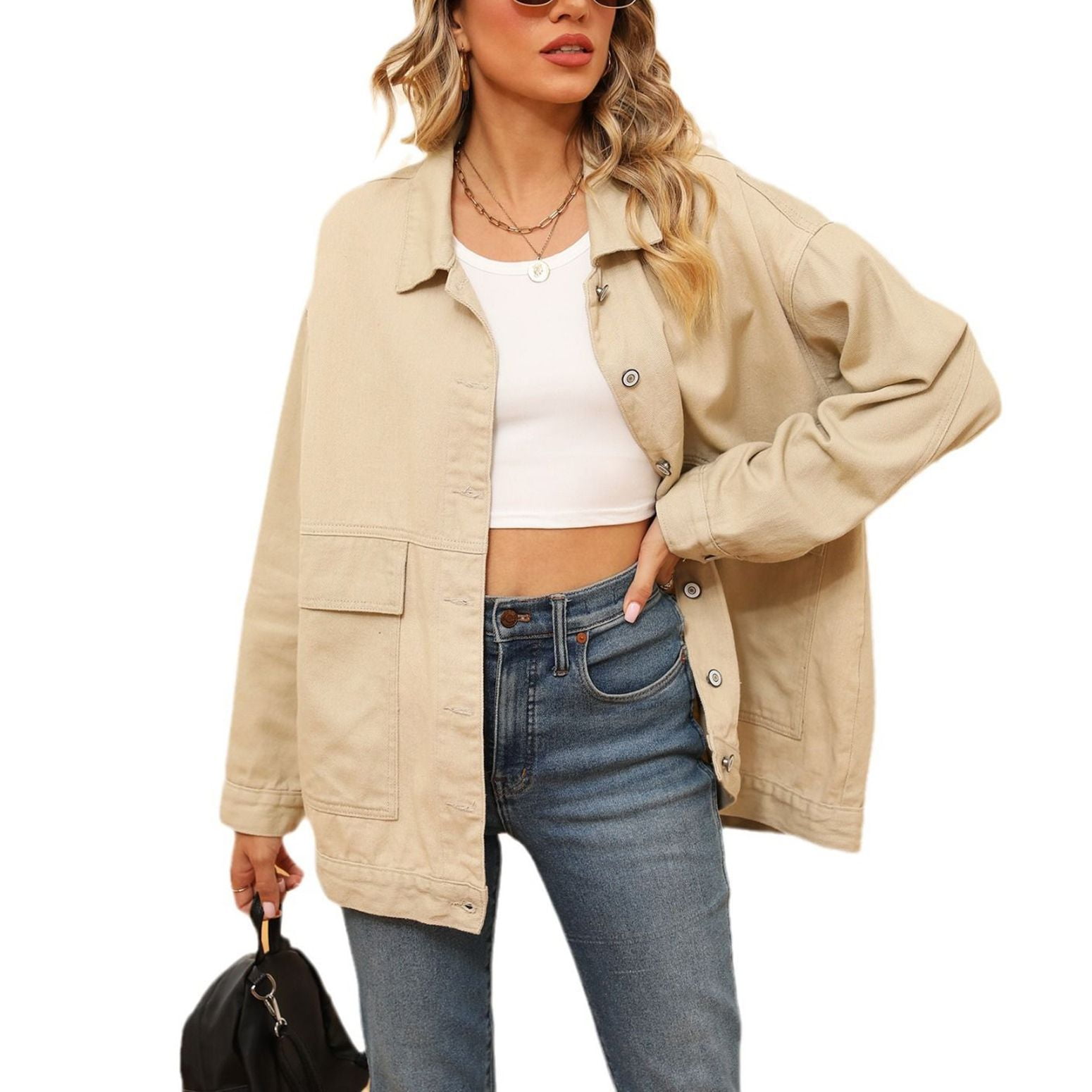 Previn Women's Soft Jean Jacket Denim Long Sleeve Western Classic Fall ...