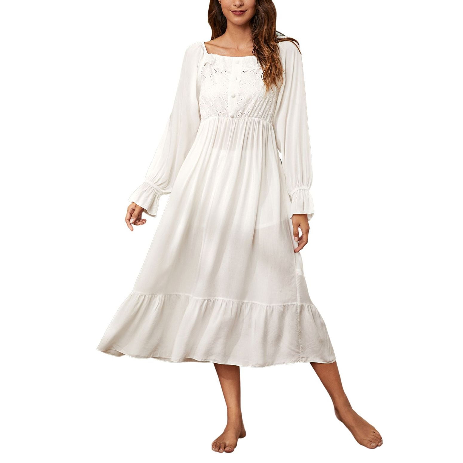 Previn Women's Vintage Nightgowns Princess Pajamas Victorian Old ...