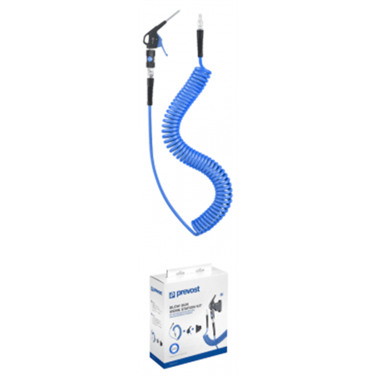 Prevost 1/4" ID x 13' Coil hose with 3/8" prevoS1 High Flow safety ...