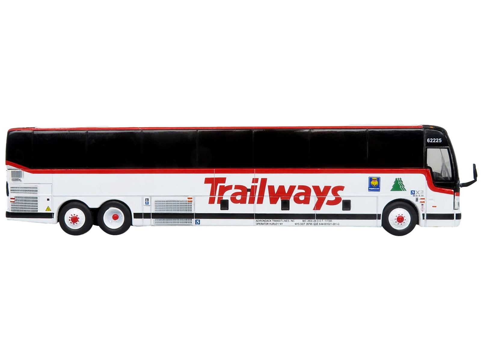 Prevost X3-45 Coach Bus "Trailways - Adirondack Transit Lines" White ...