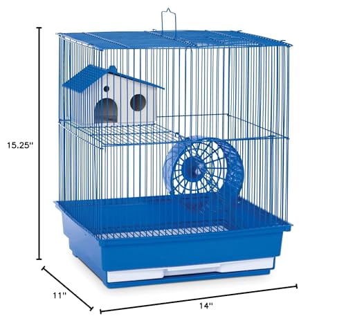 Prevue Hendryx SP2010B Two Story Hamster and Gerbil Cage, Blue,Small ...