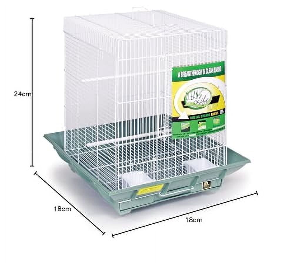 Prevue Hendryx SP850G/W Clean Life Cockatiel Cage, Green and White ...