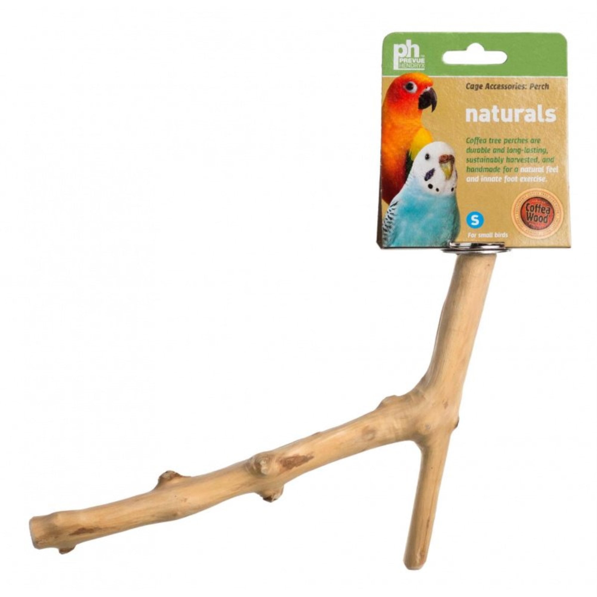 Prevue Naturals Coffee Wood Y-Branch Perch - Sustainable Perch for Bird ...
