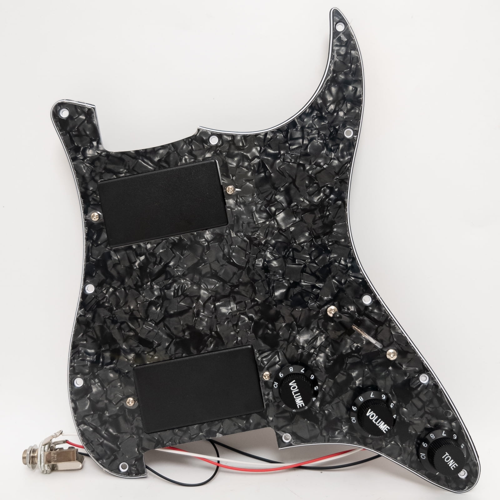 Prewired Loaded Pickguard for Fender Strat, EMG Style Active Humbuckers ...