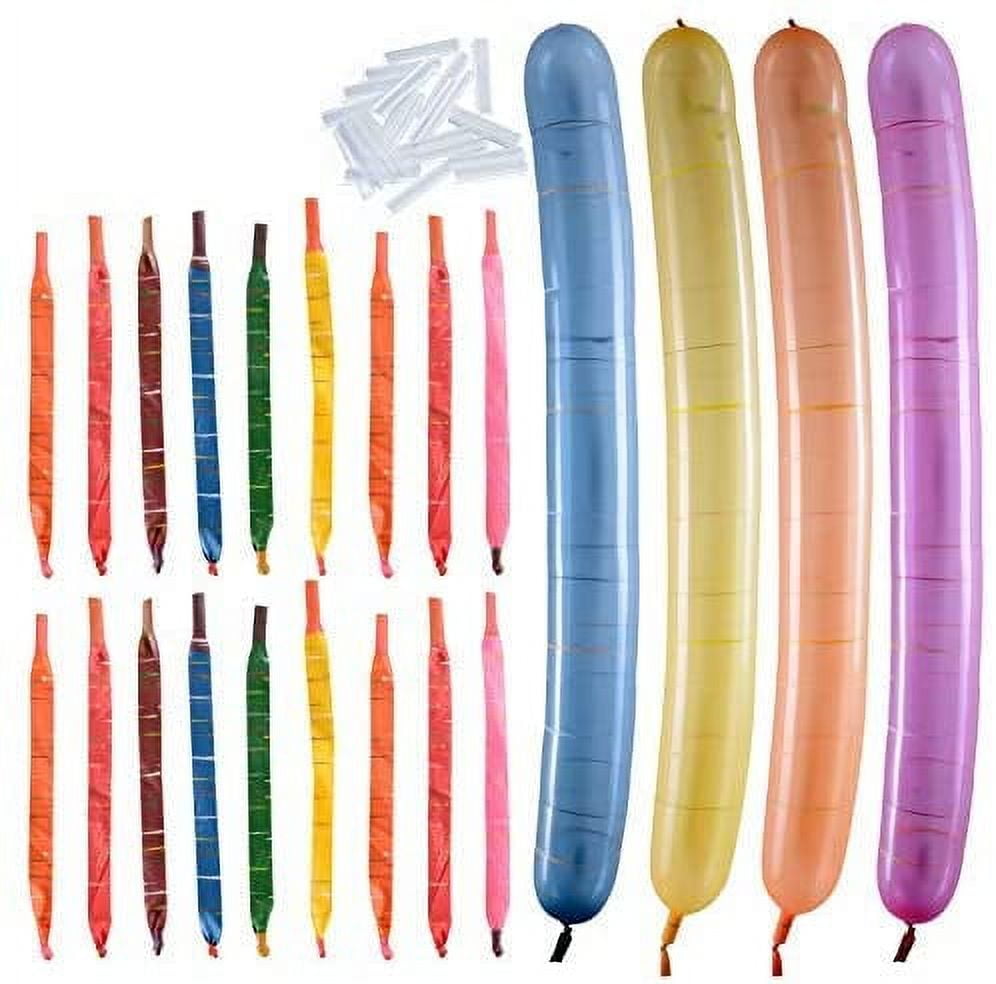 Prextex 120 Premium Rocket Balloons - Vibrant Colored Party Pack for ...