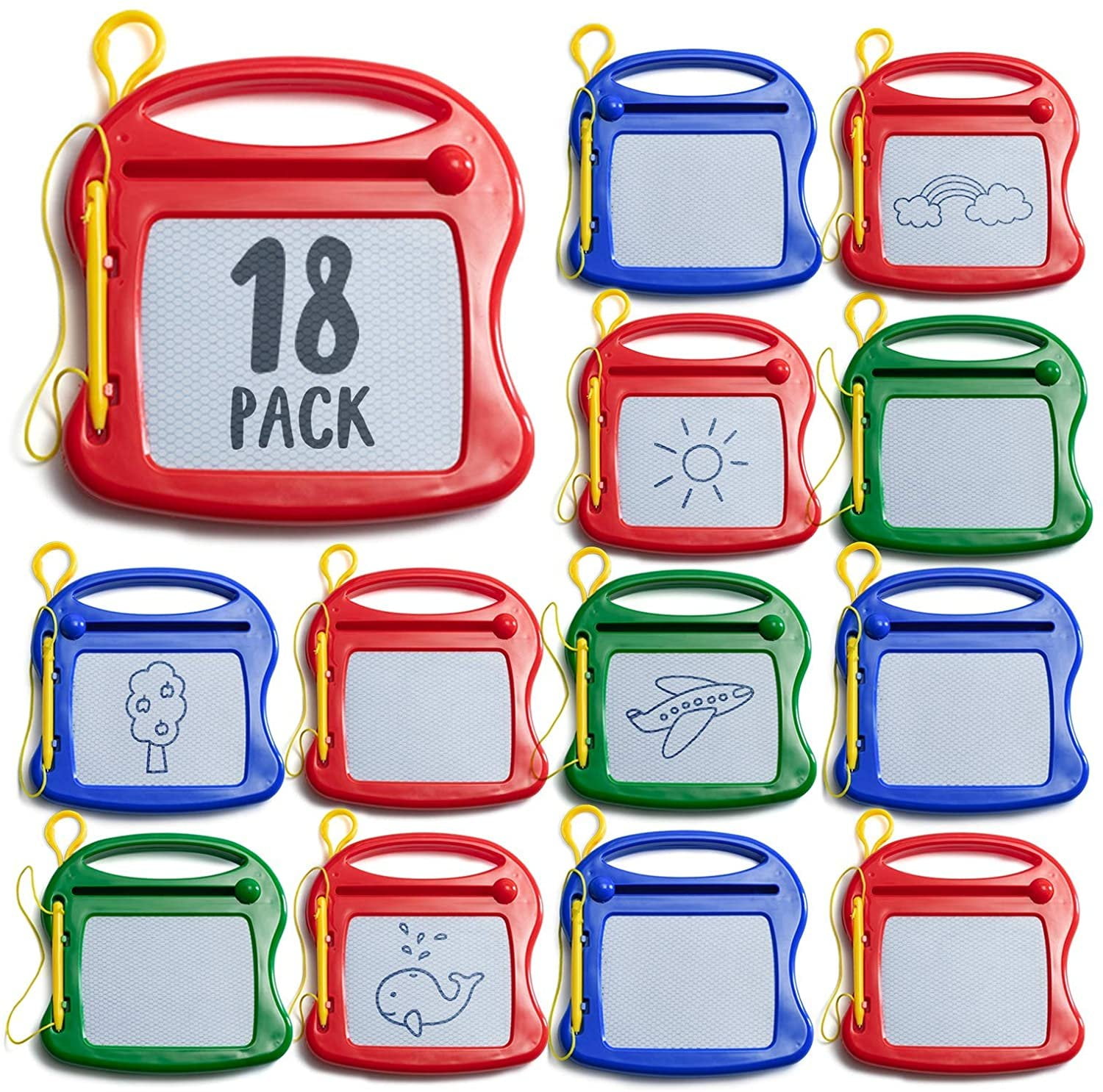 PREXTEX 18 Pack of Mini Magnetic Drawing Board for Kids - Mini Doodle ...