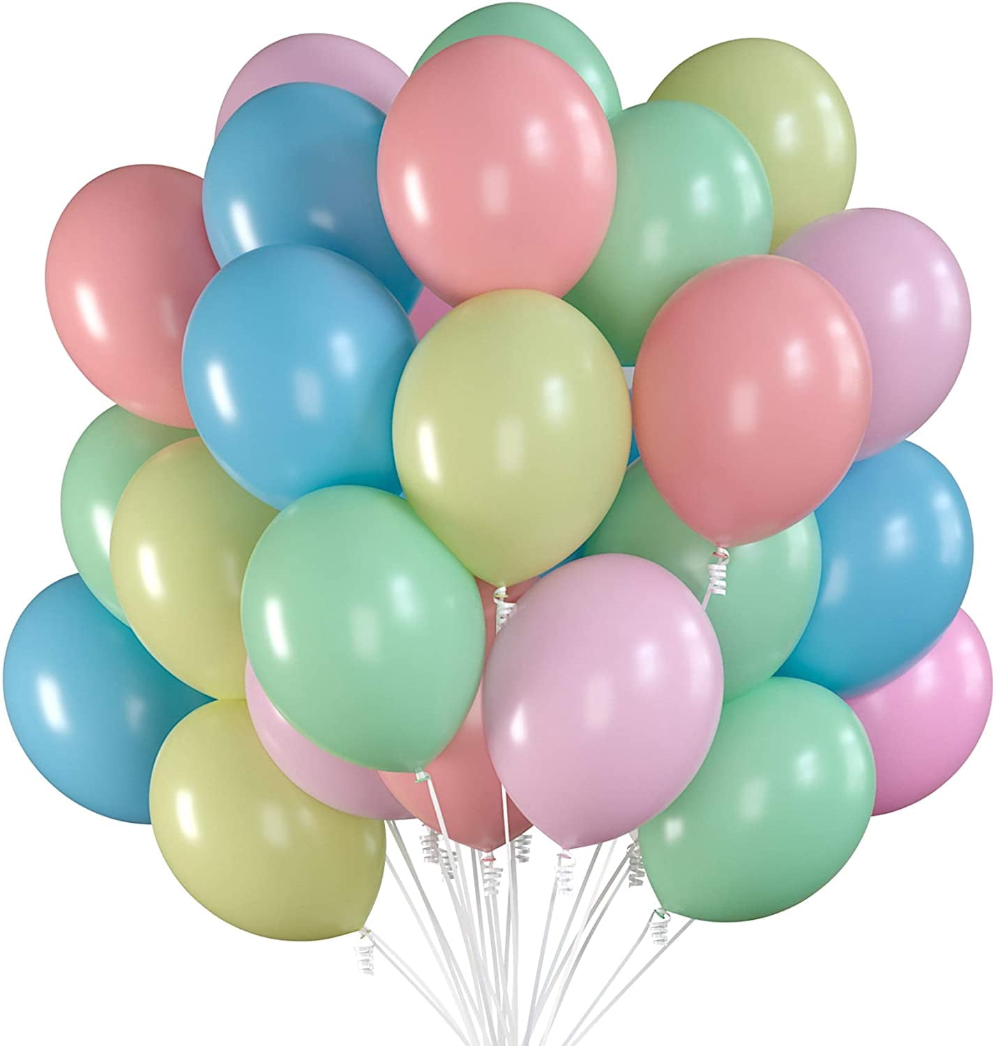 Prextex 75 Easter Party Balloons 12 Inch Soft Pastel Color Balloons ...