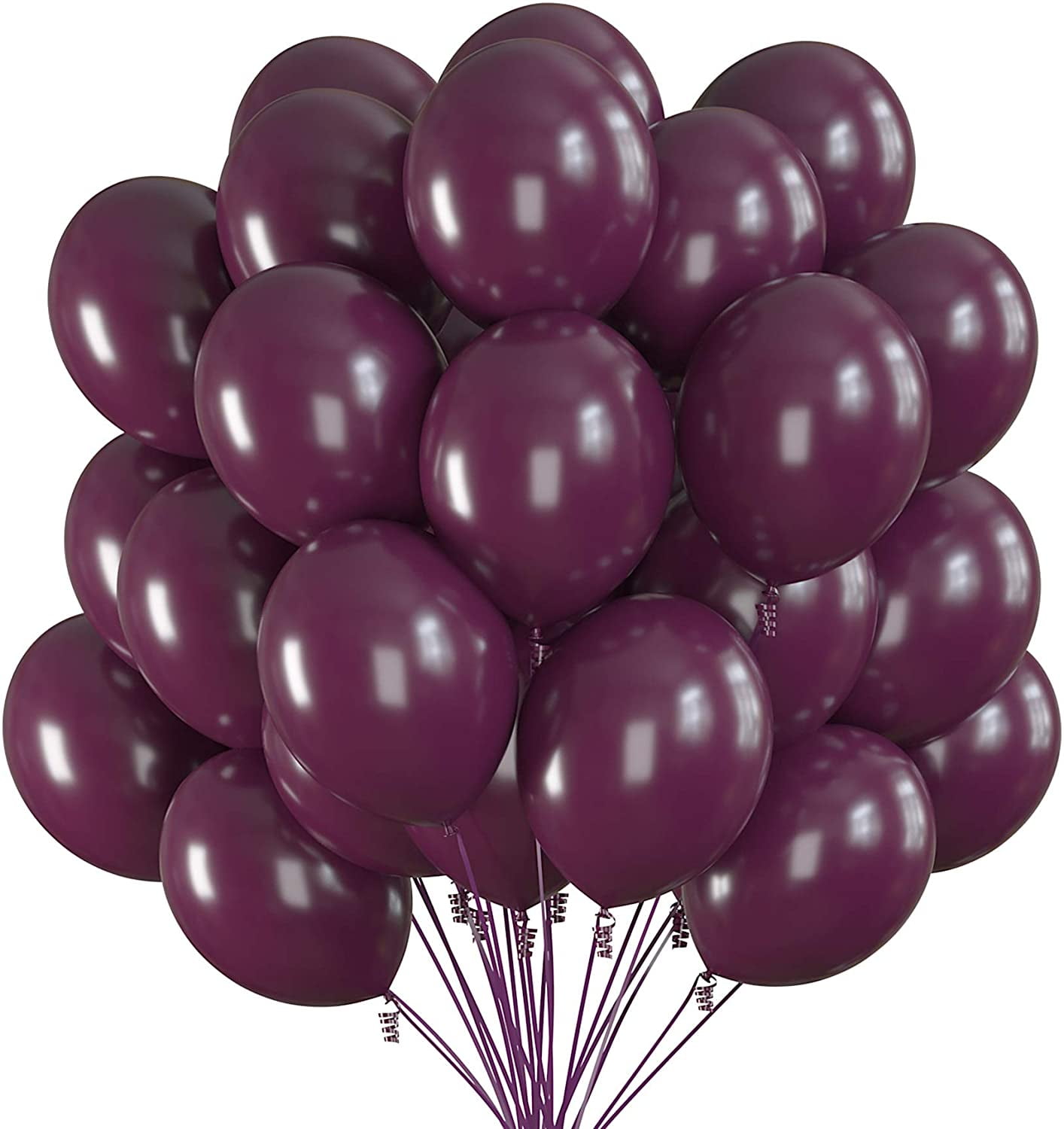 Prextex 75 Grape Party Balloons 12 Inch Grape Balloons with Matching ...