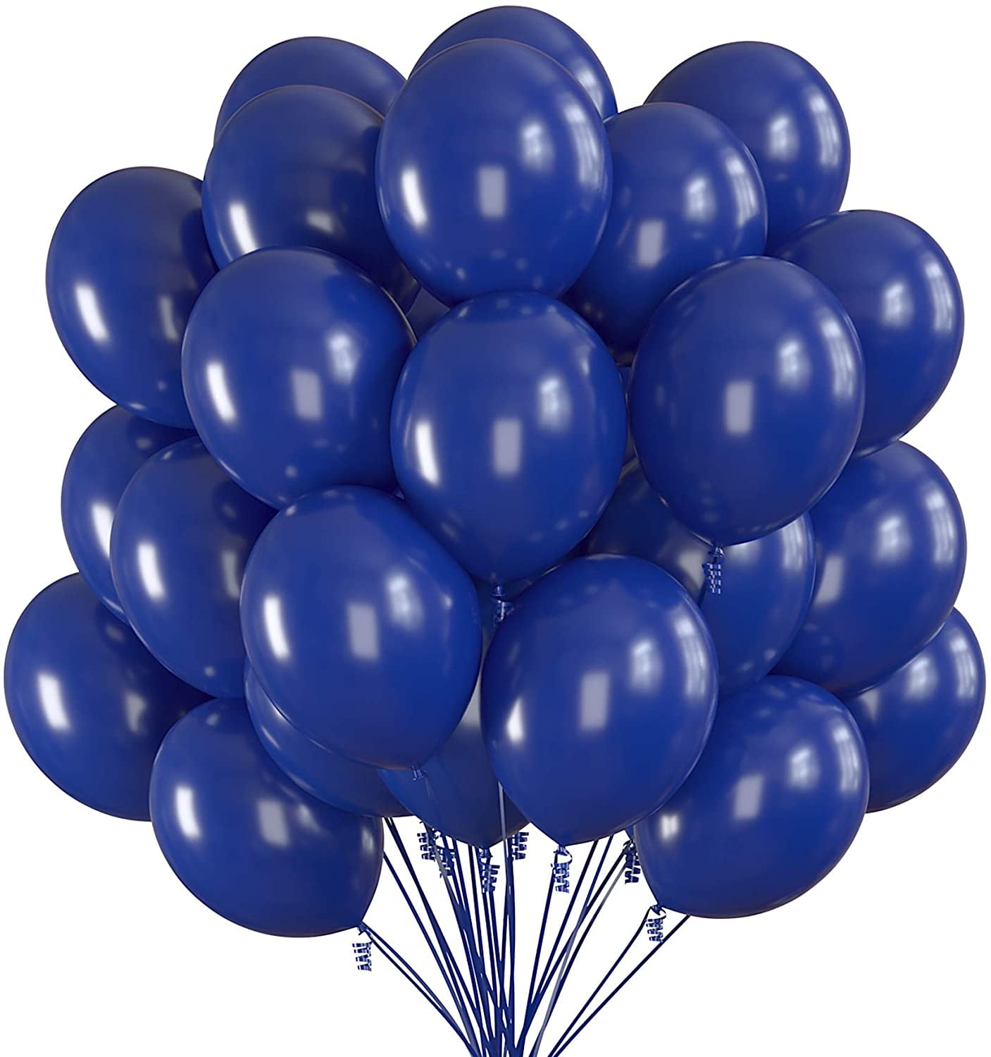 Prextex 75 Helium-Quality Midnight Blue Balloons (12 Inch) with ...