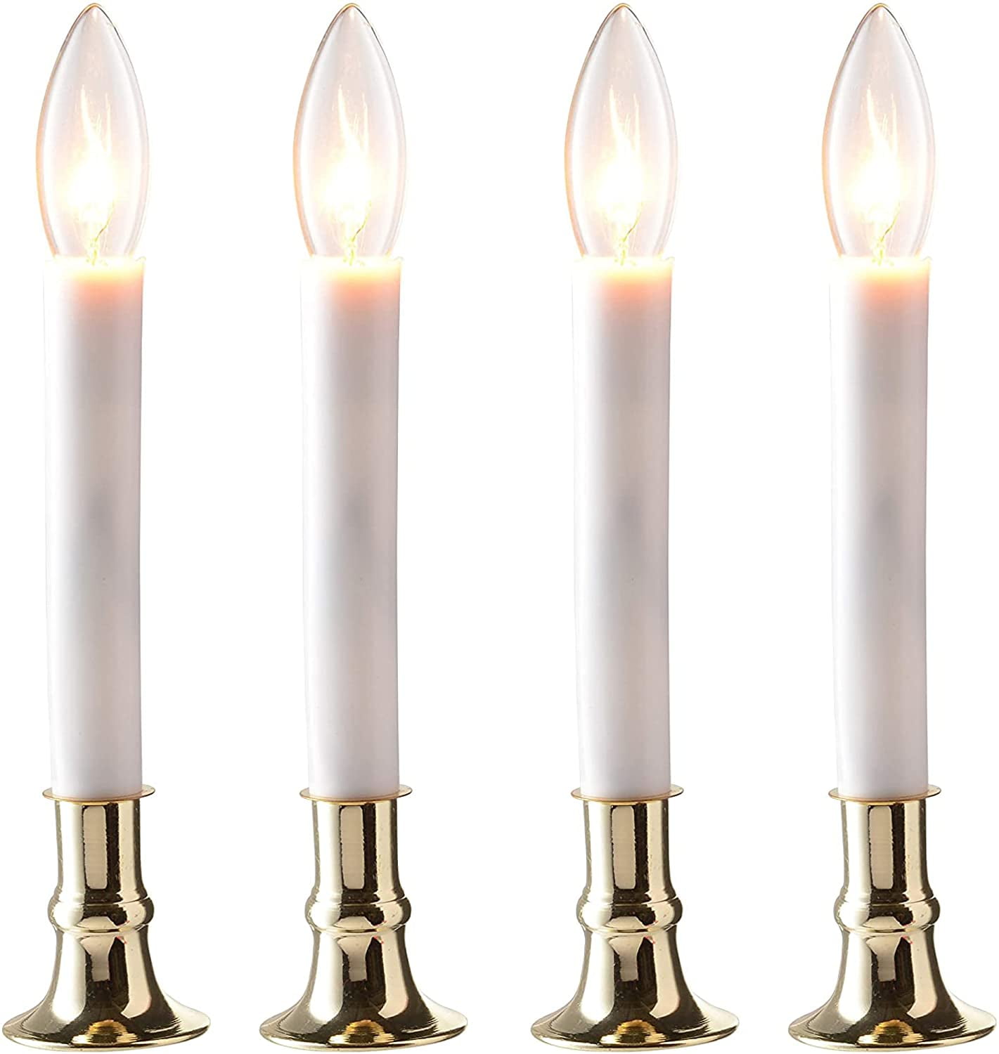Prextex Brass Plated Christmas Window Candle Lamps, Electric Indoor ...