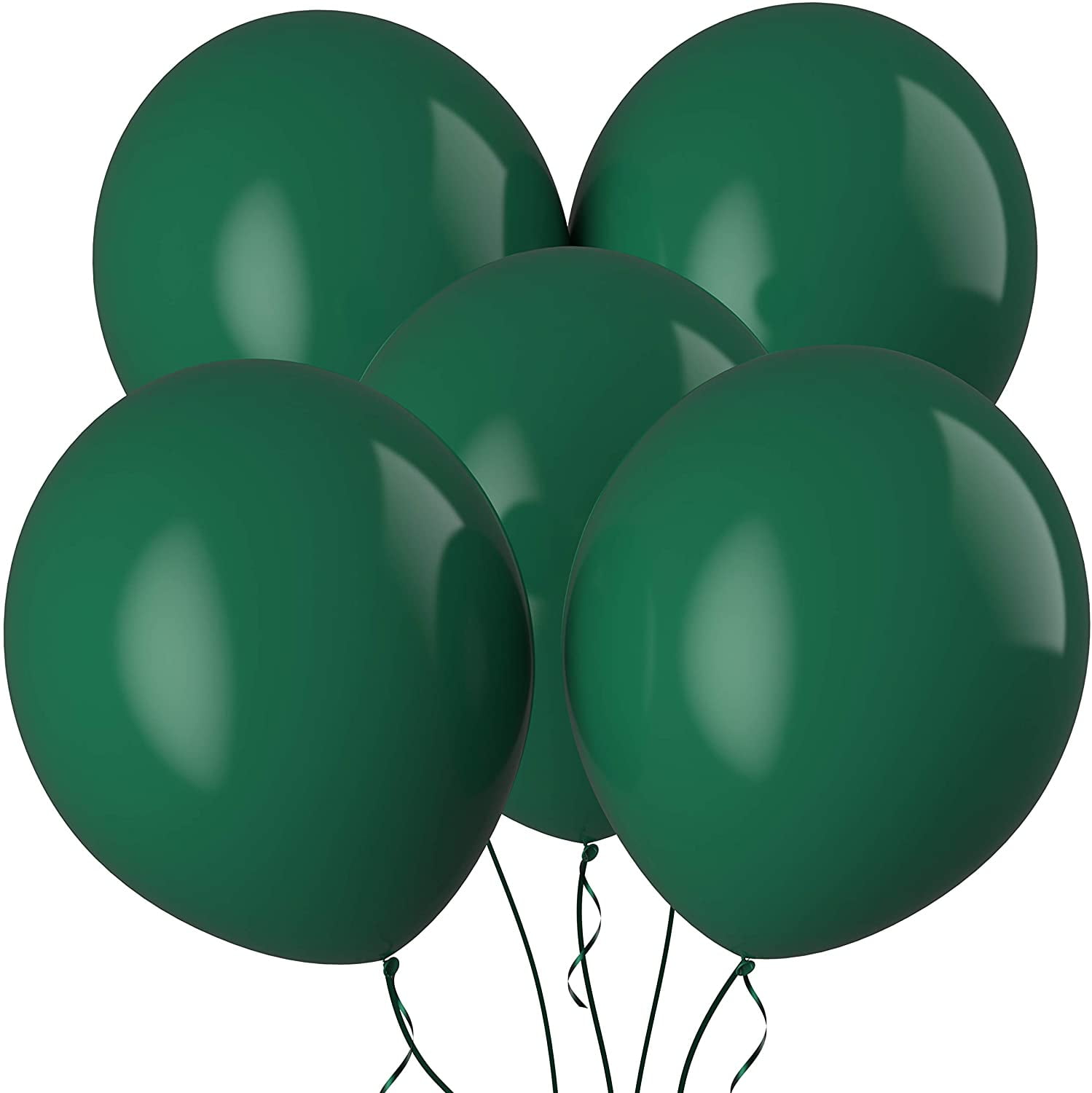 Prextex 30 Jumbo Forest Green Balloons - 18 Inch Helium Quality Long ...