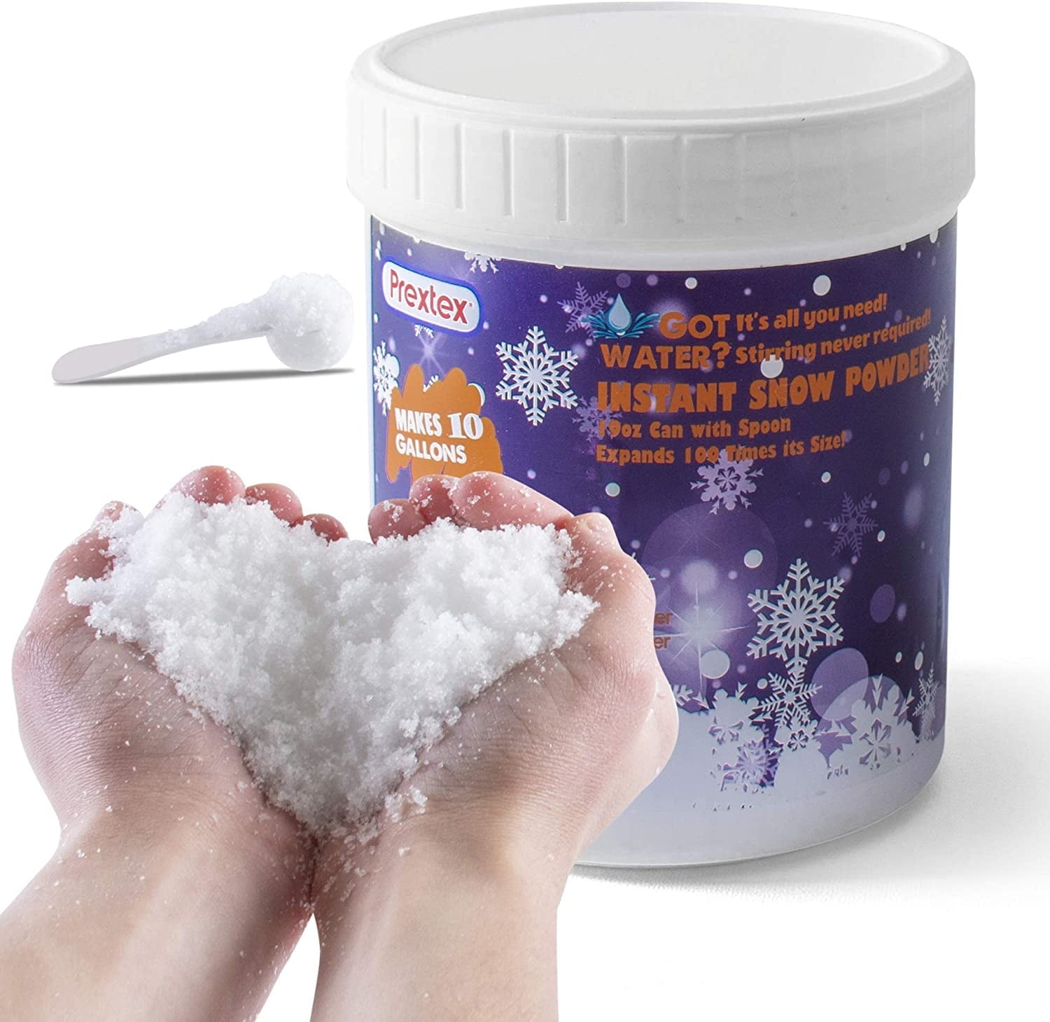 Prextex Instant Snow Powder - Makes 10 Gallons of Artificial Snow for ...