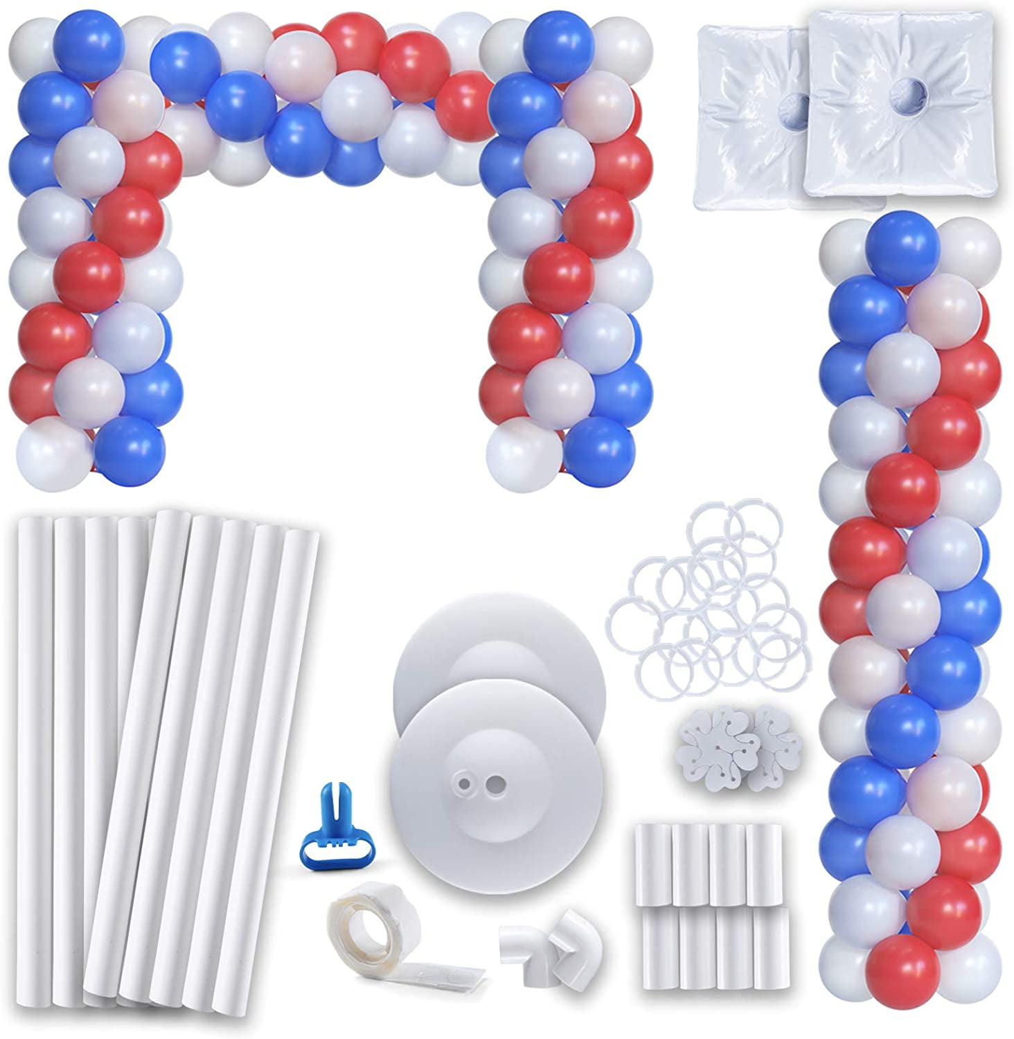 Prextex 5ft Deluxe Balloon Column Kit with Base Arch Stand for Events ...