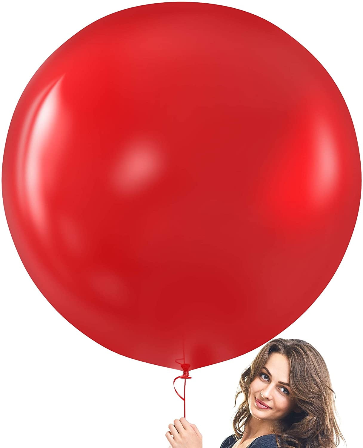 Prextex 8-Pack Jumbo 36 Inch Red Balloons for Events & Parties – Helium ...