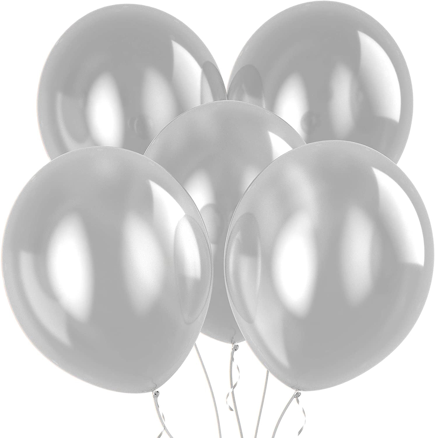 Prextex Silver Jumbo Balloons - 30 Extra Large 18 Inch Silver Balloons ...