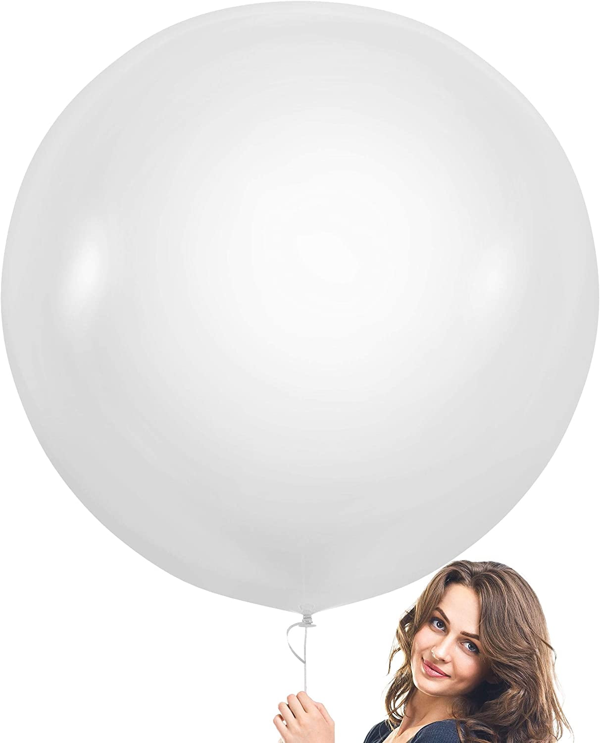 Prextex 36 Inch Giant White Balloons - 8 Pack for Events, Photo Shoots ...