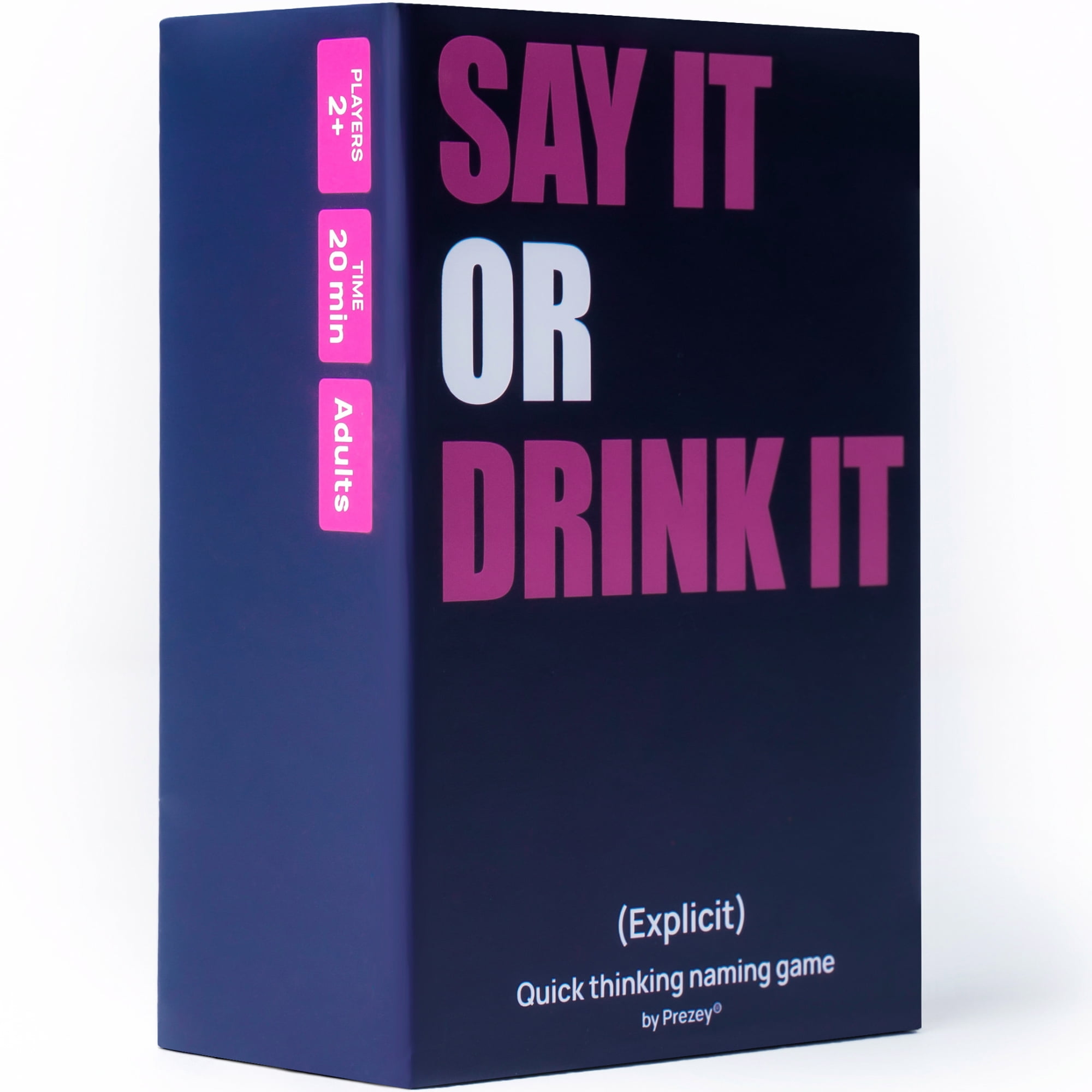Prezey Say It or Drink It - Category Party Drinking Games for Adults ...