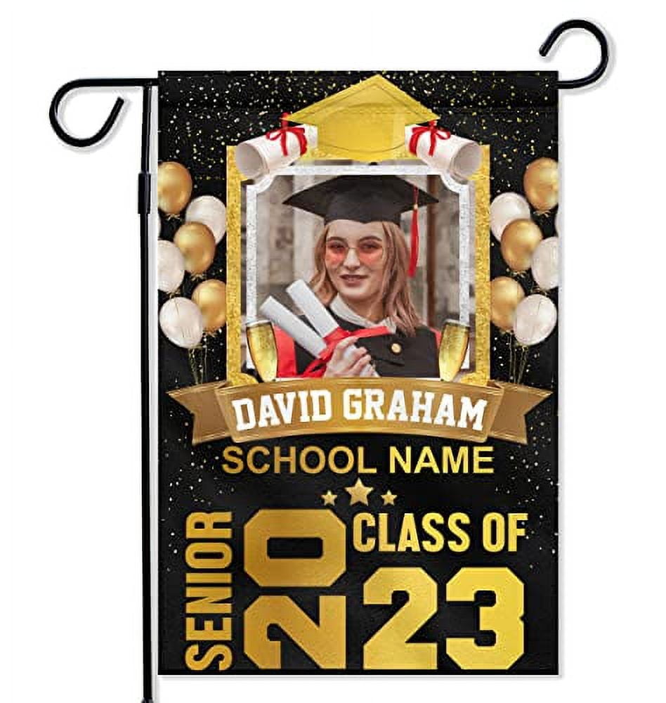 Prezz Graduation Garden Flag Personalized Gift for Him High School and ...