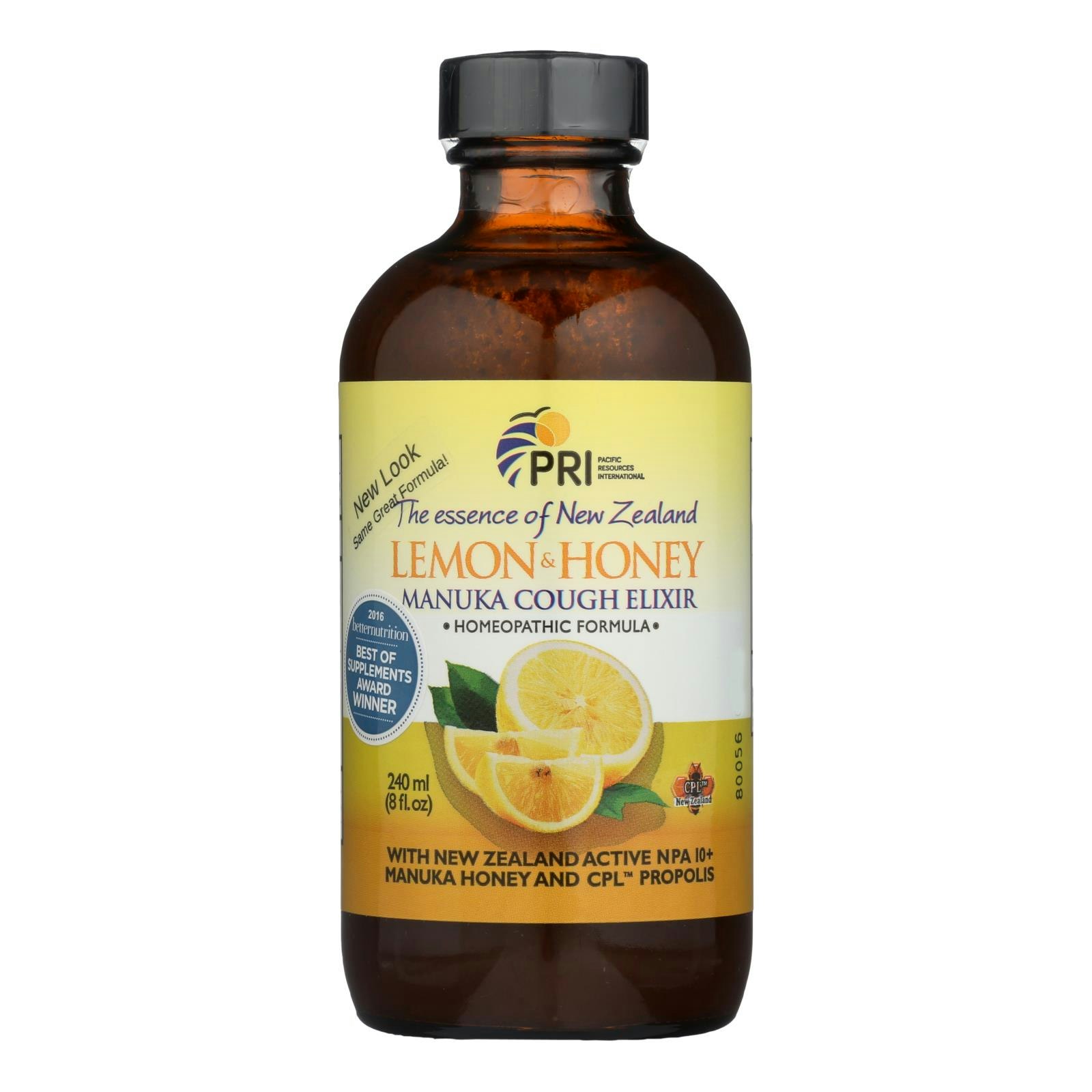 Pri Cough Elixir Lemon Manuka Honey 8 fl oz (Pack Of 3) - Walmart.com