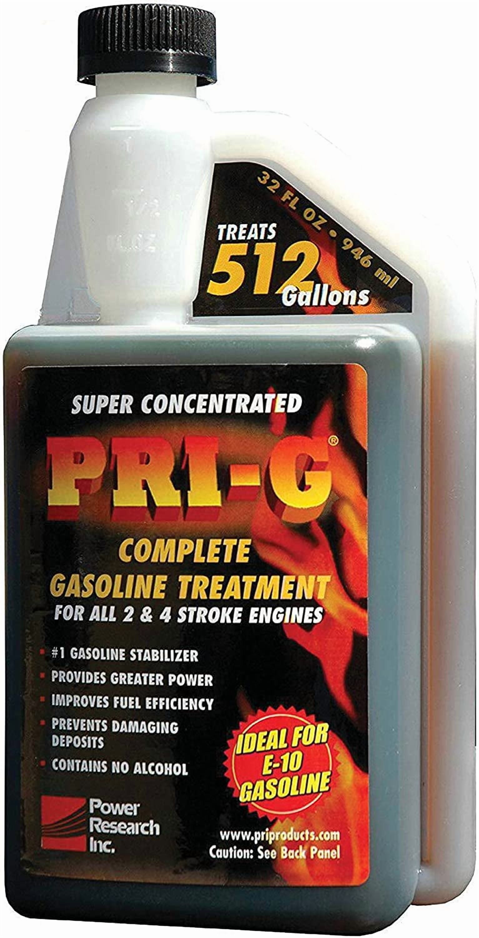 PRI-G Gasoline Treatment Fuel Stabilizer, 32 oz – Treats 512 Gallons ...
