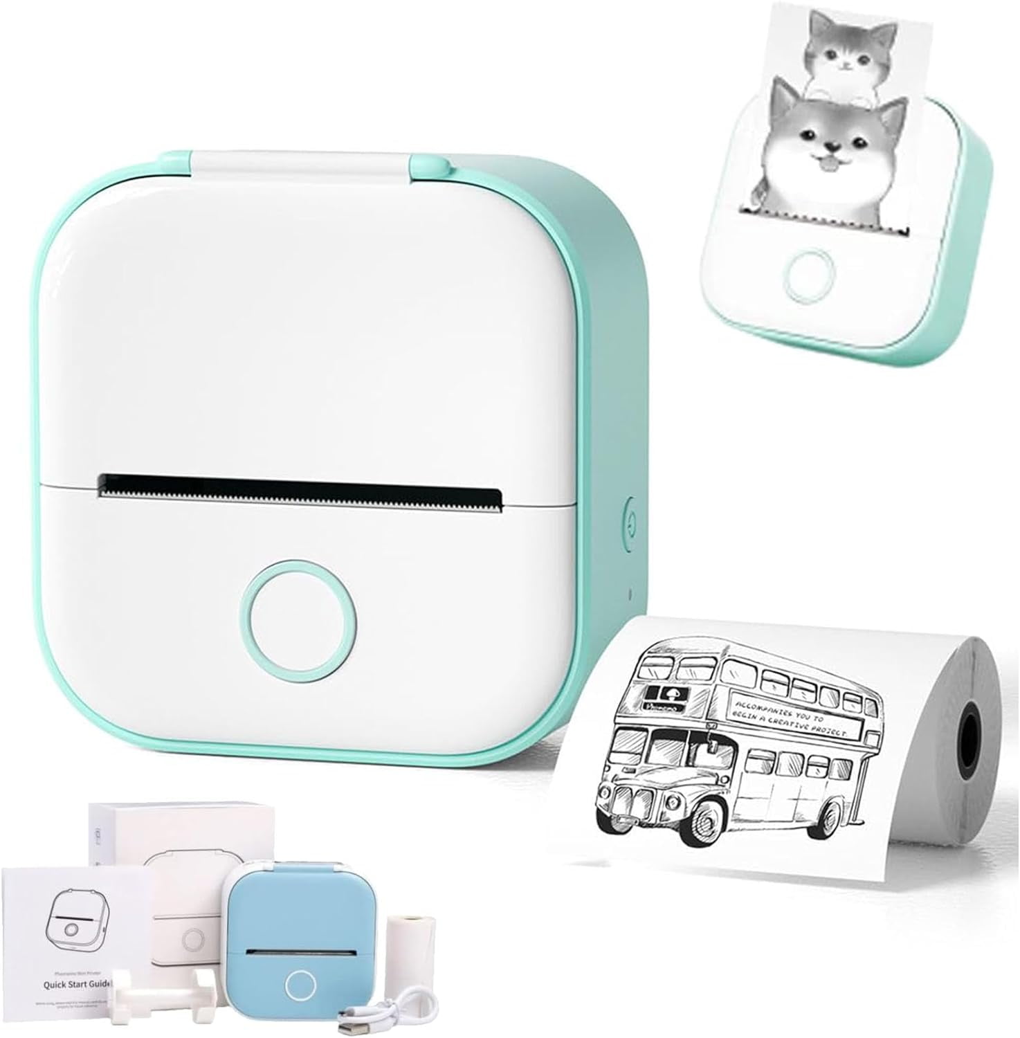 Prialize Inkless Pocket Printer, Sticker Printer - Mini Printer for ...