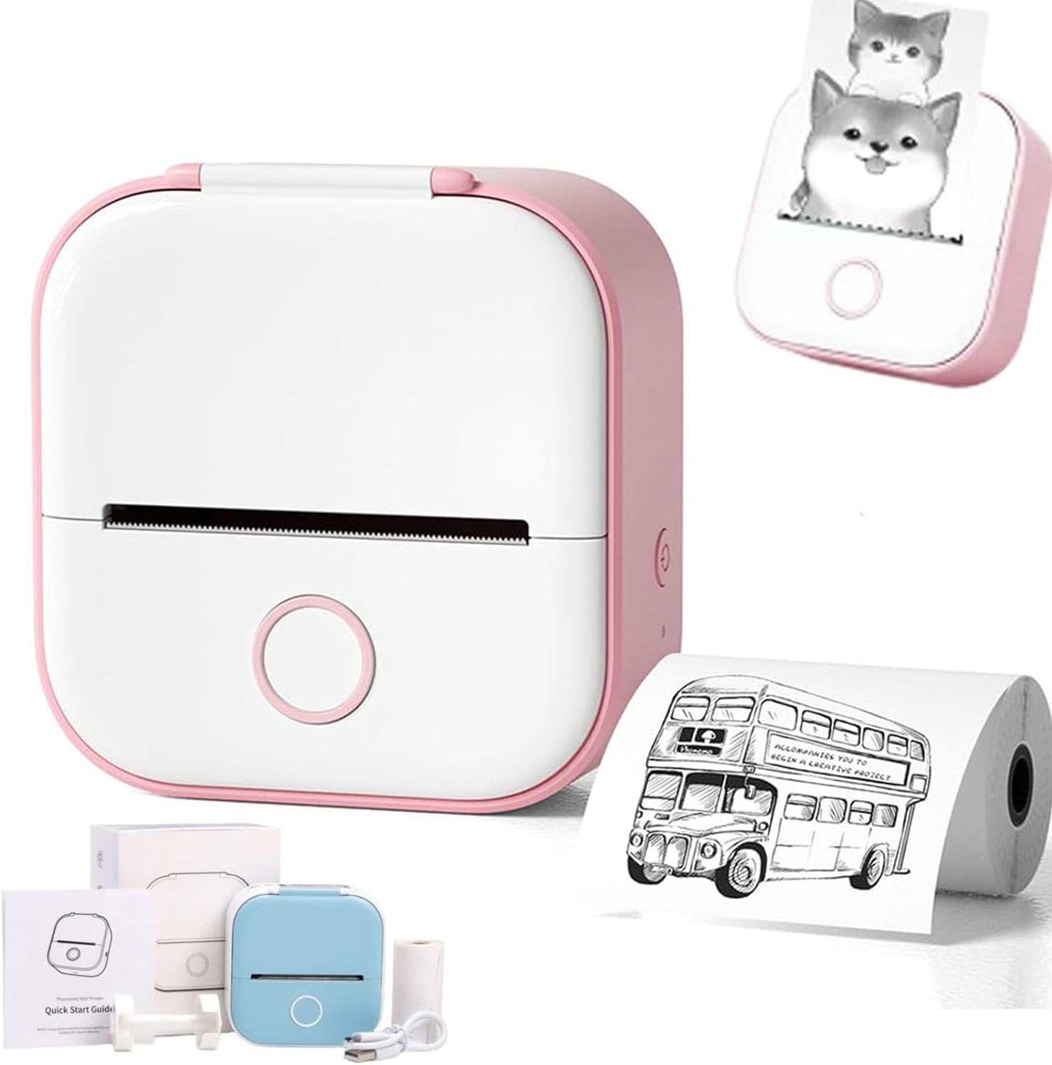 Prialize Inkless Pocket Printer, Sticker Printer - Mini Printer for ...