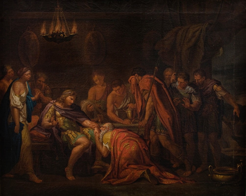Priam Pleading With Achilles For The Body Of Hector 1800 Poster Print By After Hamilton Gavin