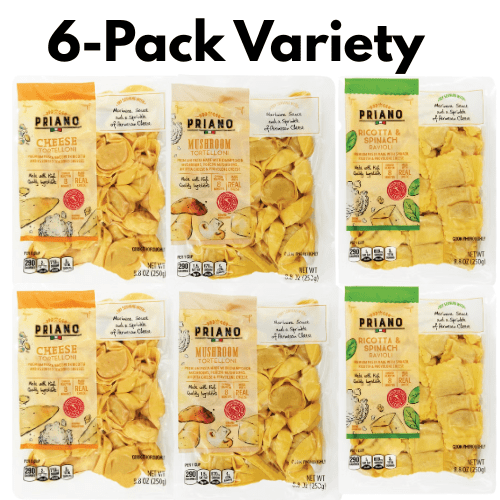 Priano 6-Pack Variety Tortelloni & Ravioli Pasta - Walmart.com