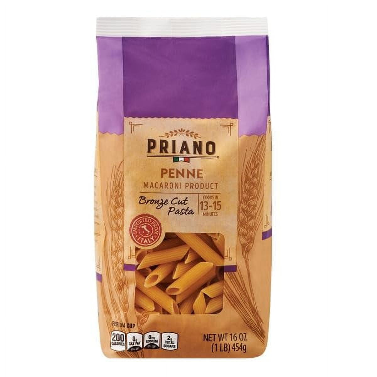 Priano Authentic Italian Imported Bronze Cut Penne Pasta - 2 Pack (2 ...