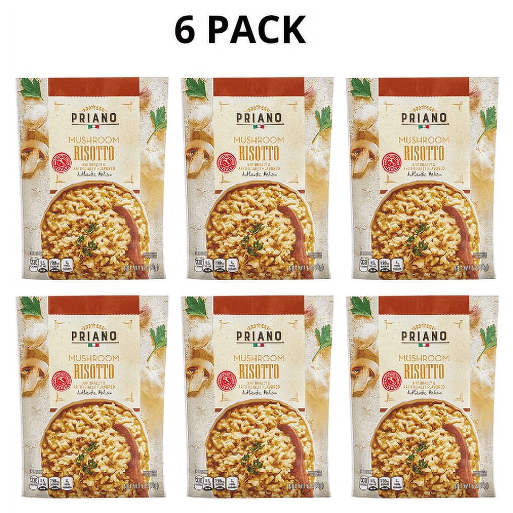 Priano Mushroom Risotto, 6 oz - 6 PACK - Walmart.com