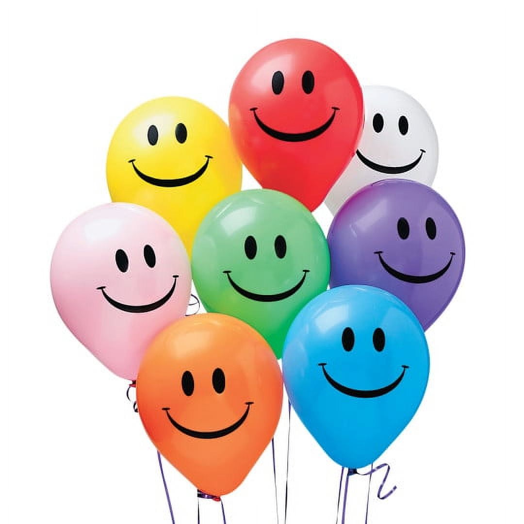 (Price/100 /Bag)Qualatex 11" Smile Balloons, Assorted Colors - Walmart.com