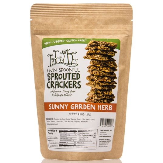 (Price/4.5 oz)Livin' Spoonful Sprouted Crackers, Sunny Garden Herb-4.5 ...