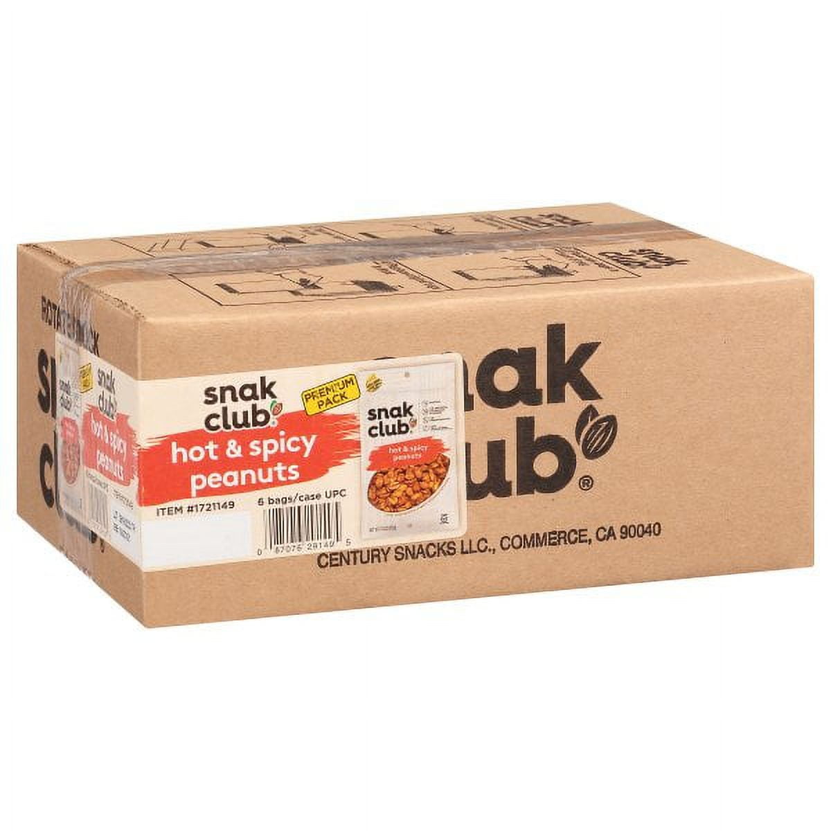 (Price/CASE)Century Snacks Premium Pack Hot & Spicy Peanuts 7.5 Ounce ...