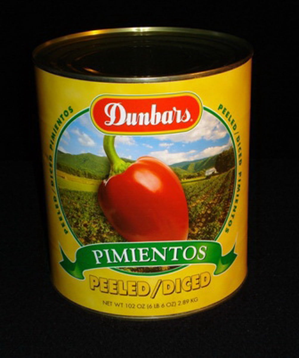 Dunbar Diced Red Peeled Pimento 102 Ounces - 6 Per Case, Kosher ...