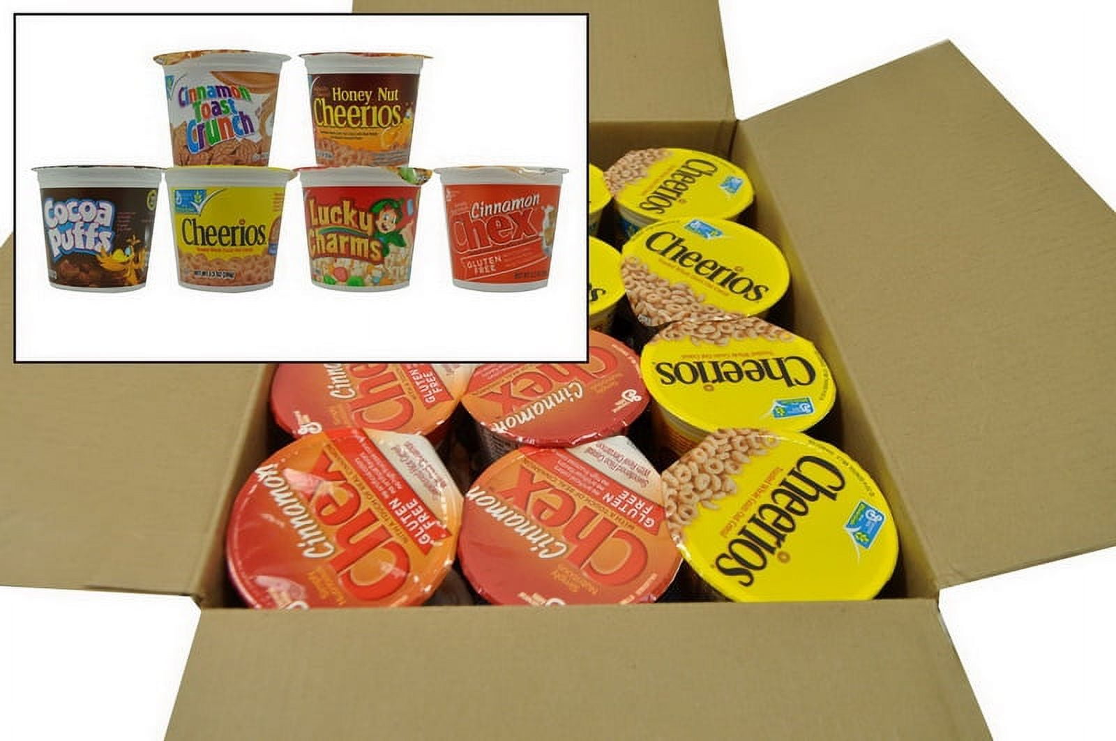 General Mills Assorted Cereal Mix, Single Serve Cups, 1.8 oz - 60 Per ...