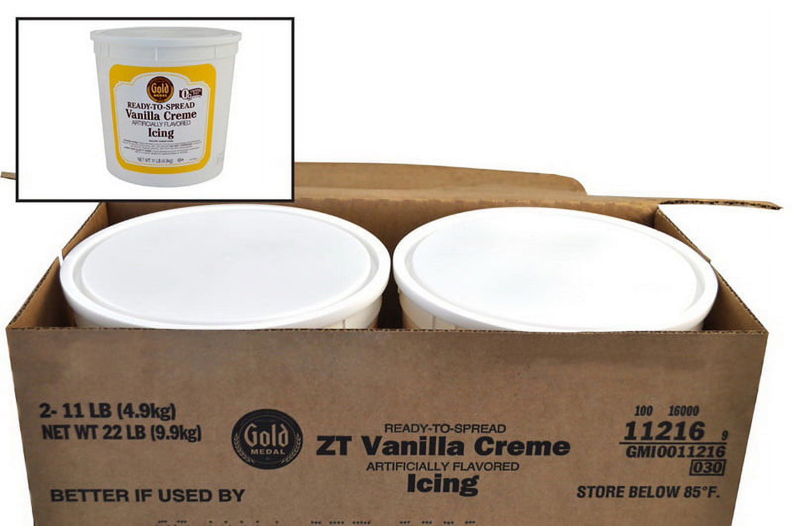 (Price/CASE)Gold Medal Ready-To-Spread Vanilla Creme Icing 11 Pounds ...