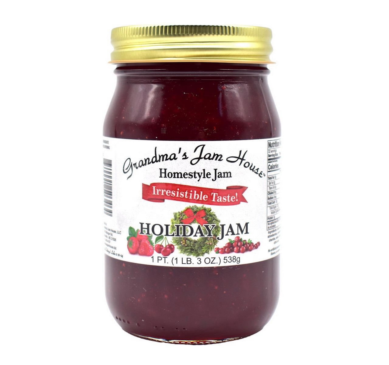 (Price/CASE)Grandma's Jam House Homestyle Holiday Jam 12/16oz, 570322 ...