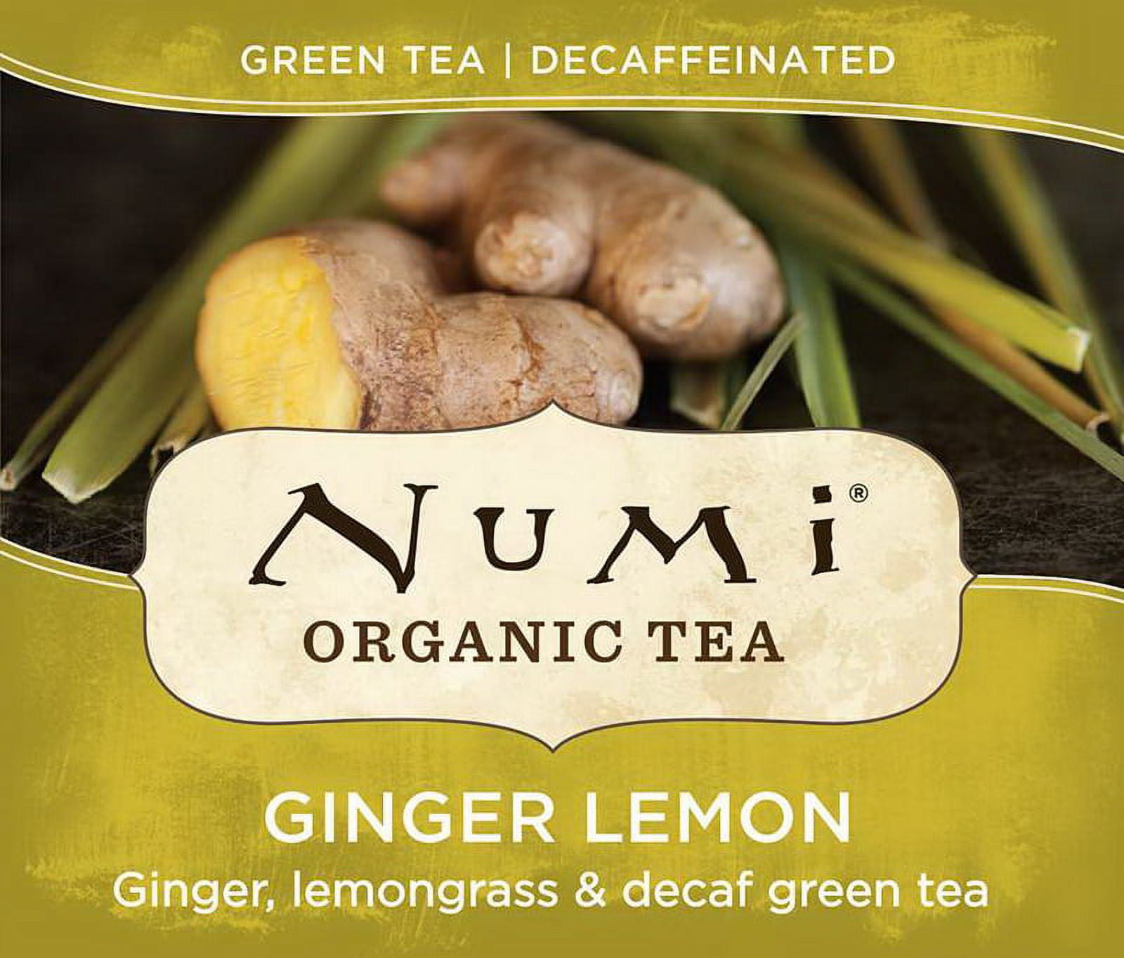 (Price/CASE)Numi Organic Tea 30260 Decaffeinated Ginger Lemon Tea 1-100 ...