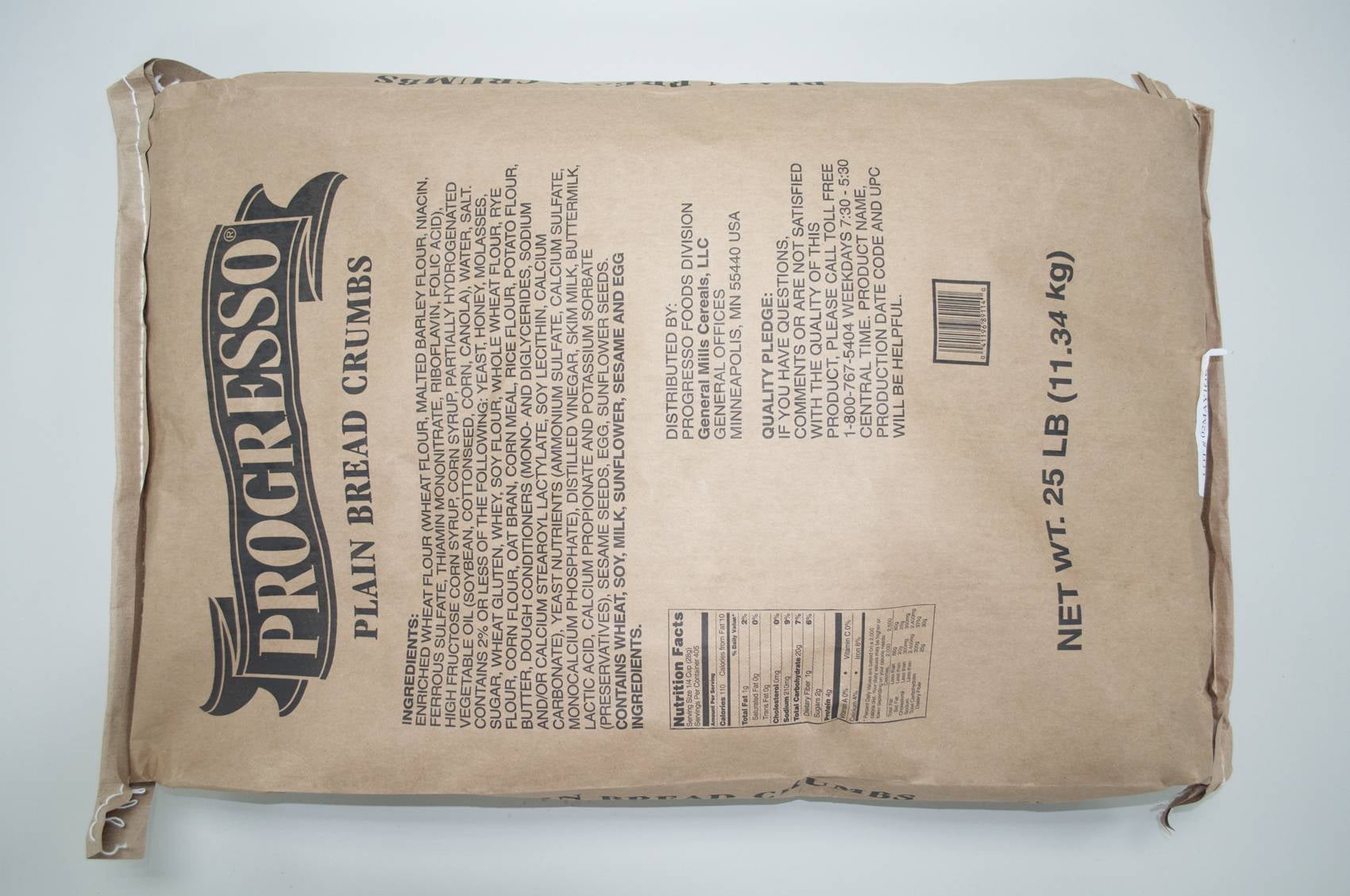 General Mills Progresso Bulk Plain Bread Crumbs, 25 Pound per Pack, 1 ...