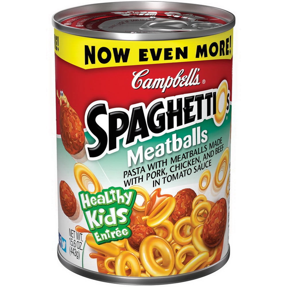 Campbell's Beef Meatballs Spaghetti O's Pasta, 15.6 Ounce Can - Case of ...