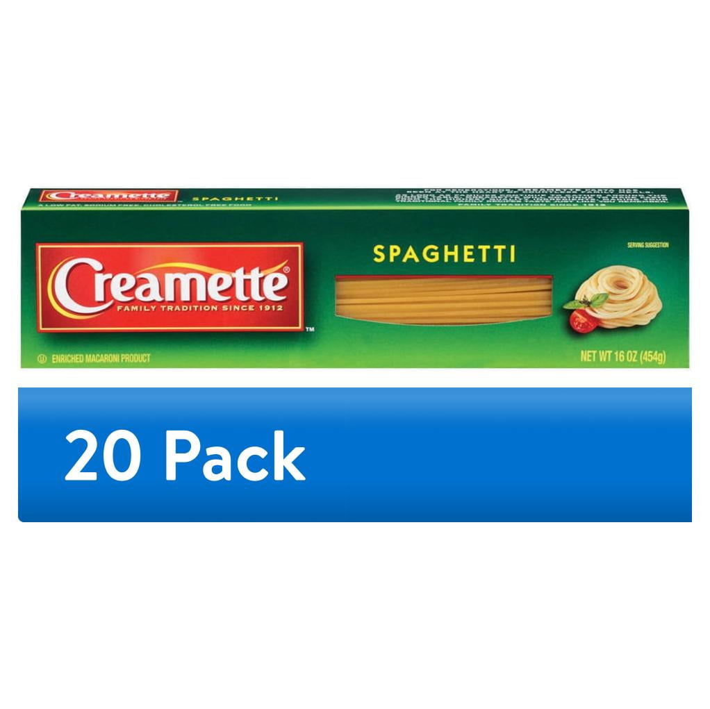 Creamette Spaghetti Pasta, Pack of 20, 16 Oz Each - Walmart.com