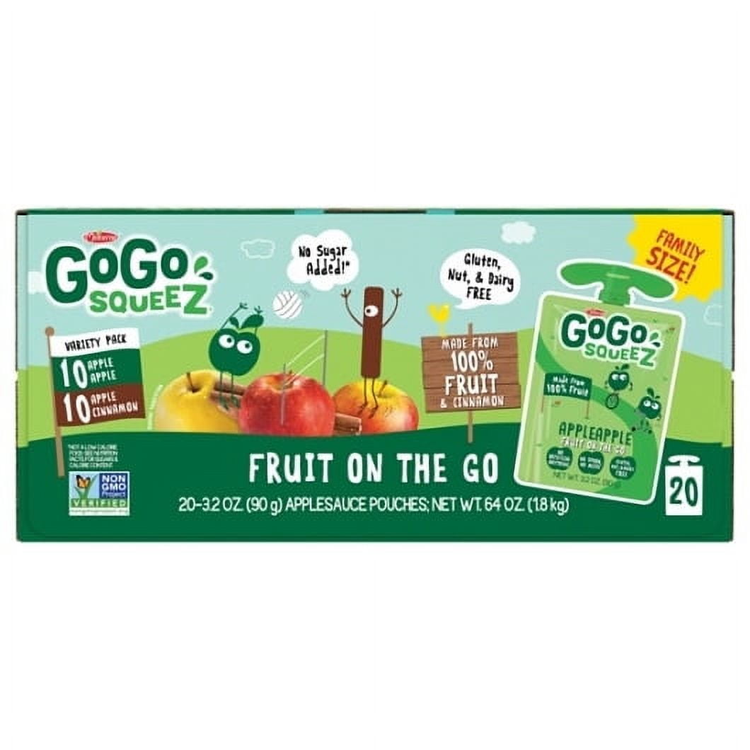(Price/Case)Gogo Squeez 280104 Gogo Squeez Apple Cinnamon Variety Pack, 64 Ounces, 2 per case ...