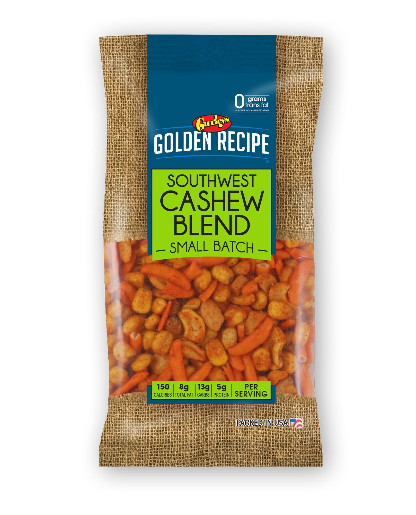 Gurley's Golden Recipe Southwest Cashew Mix, Bold Flavors, Nutty Crunch ...