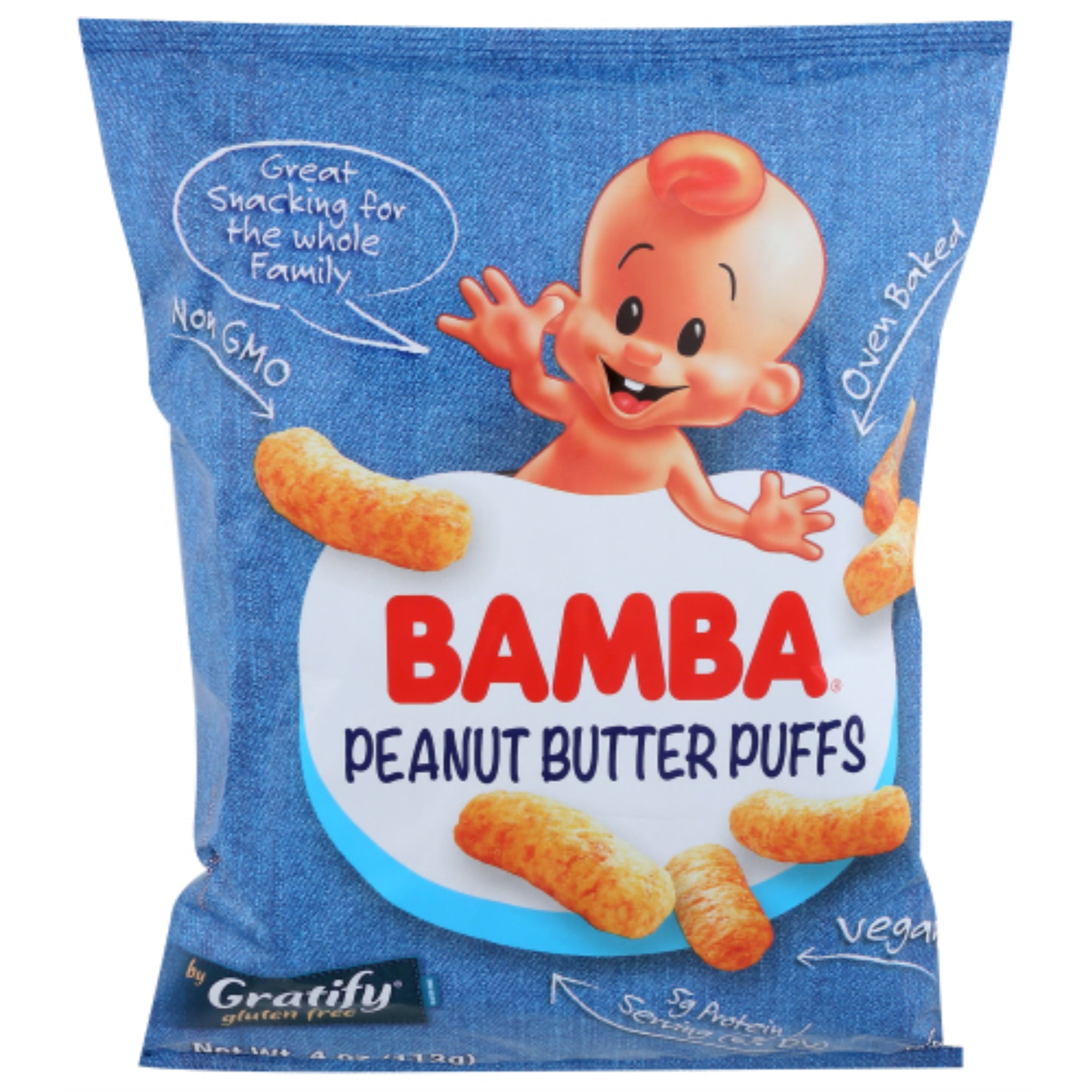 Bamba Gluten Free Vegan Kosher Peanut Puffs - Case of 12, 4 OZ Each ...