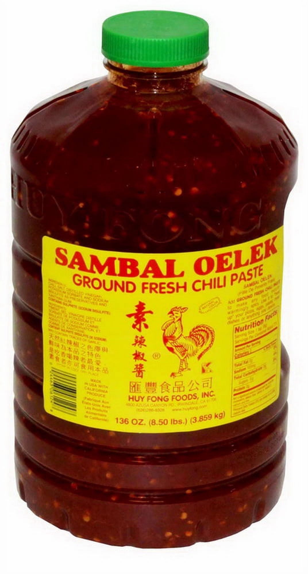 Huy Fong Ground Fresh Chili Sambal Oelek, Chili Pepper Sauce Paste, 3 ...