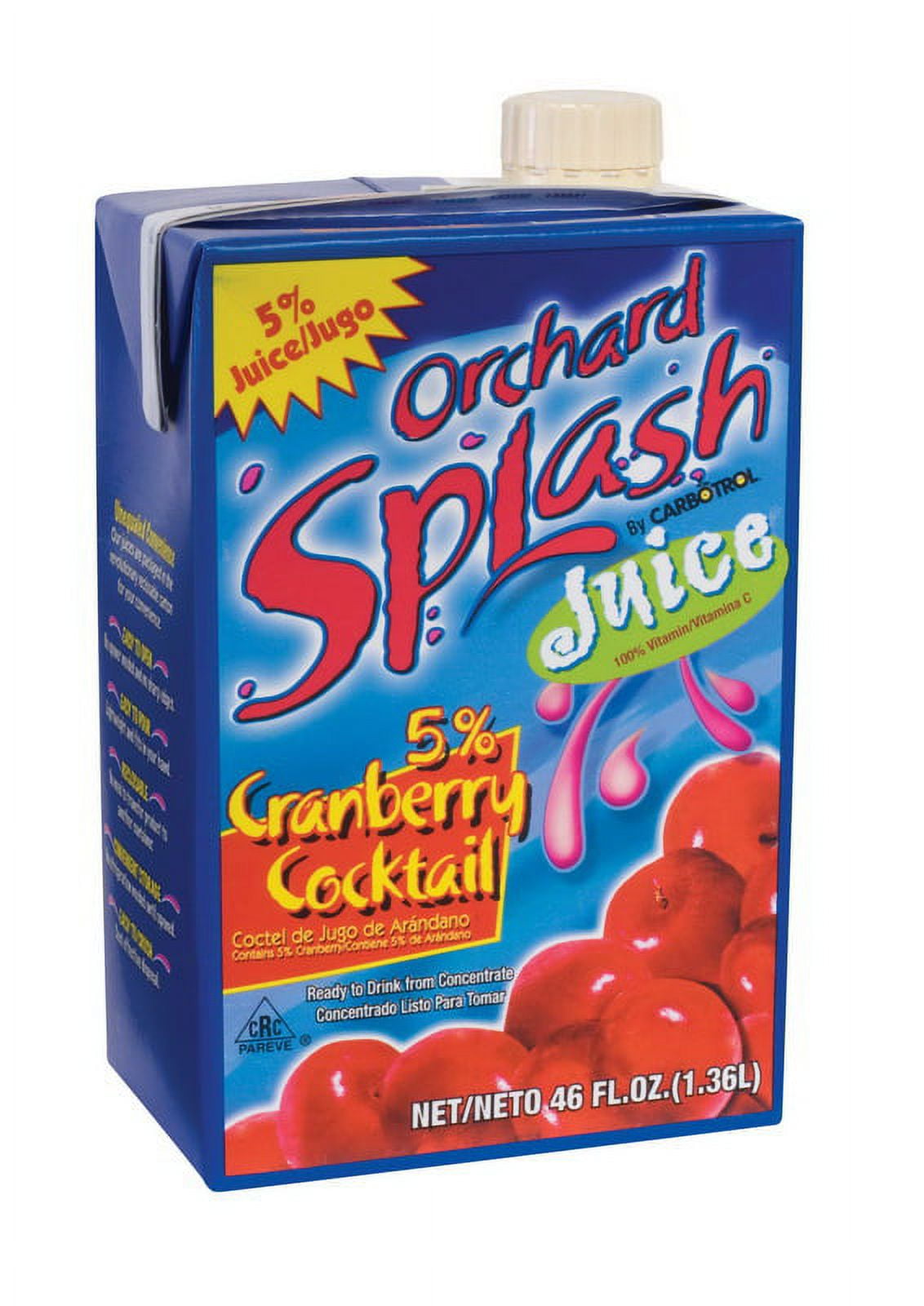 (Price/Case)Orchard Splash 46010 12-46 Oz Rtd Cranberry Cocktail 5% ...