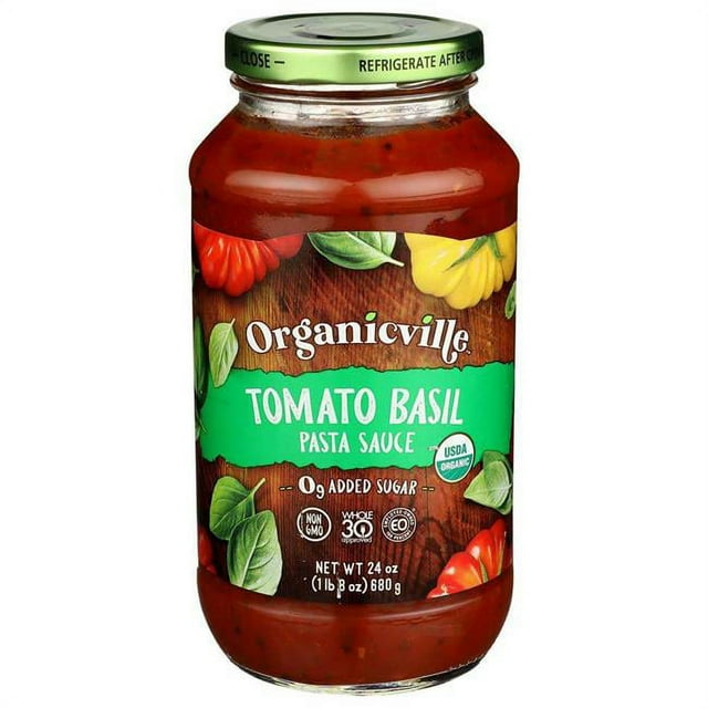Organicville - Organic Tomato Basil Pasta Sauce with Oregano and Garlic ...
