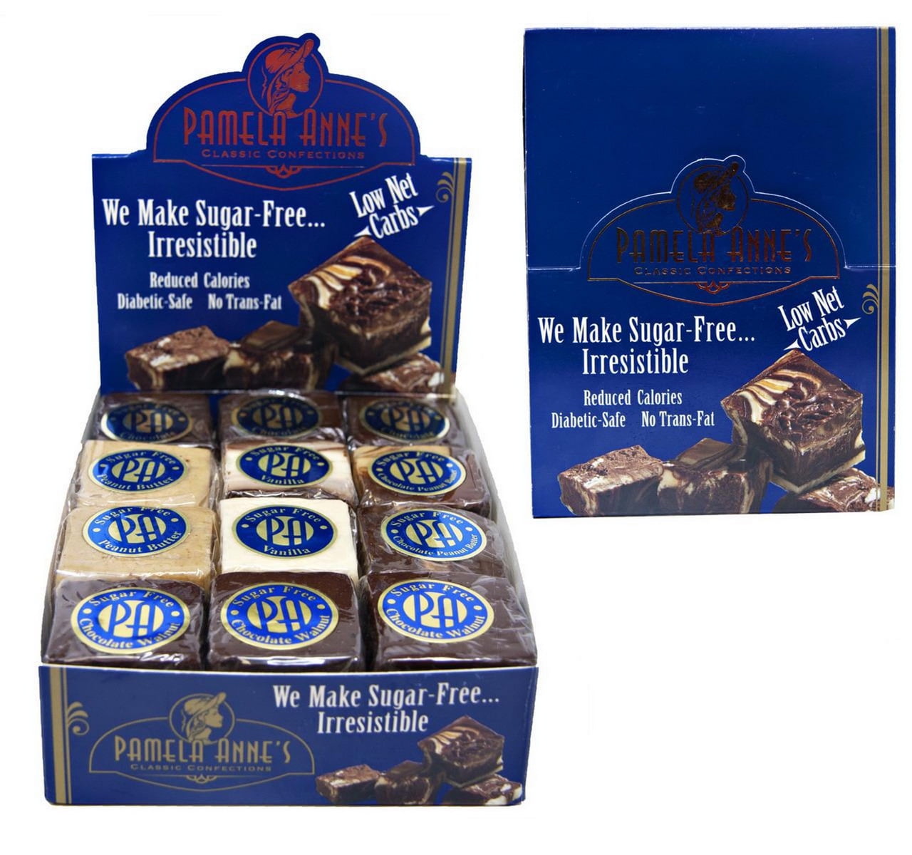 (Price/Case)Pamela Anne's Wrapped Assorted Sugar-Free Fudge 24/2oz ...
